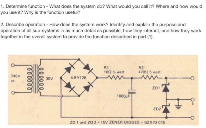 Solved 1. Determine function - What does the system do? What | Chegg.com