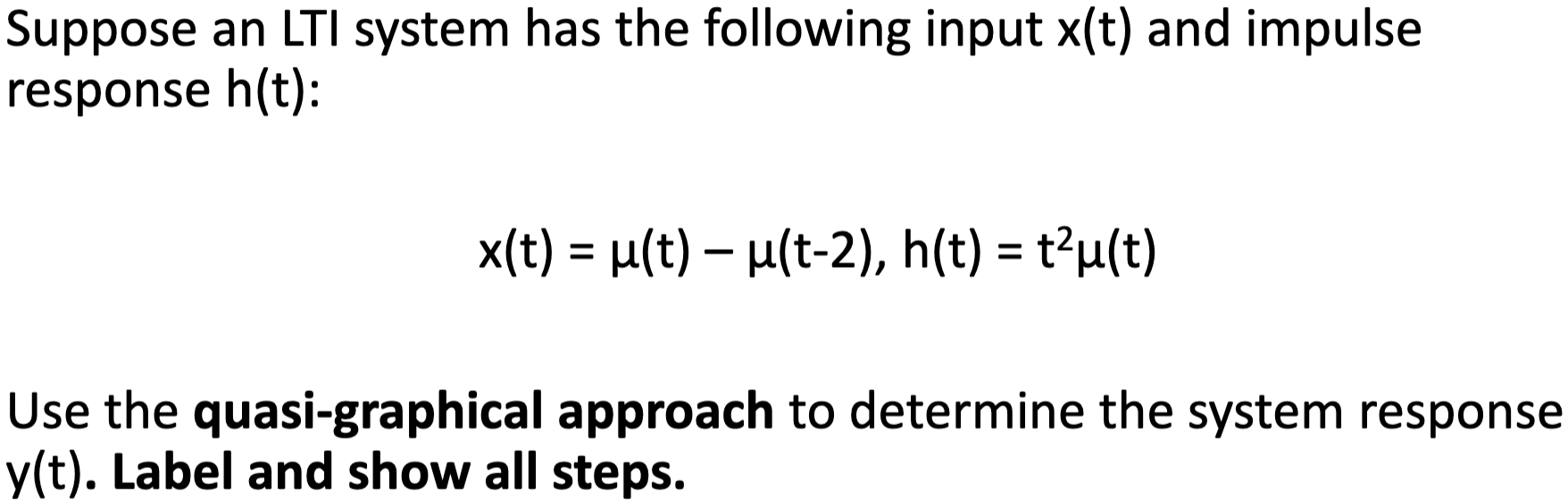 Solved Suppose an LTI system has the following input x(t) | Chegg.com