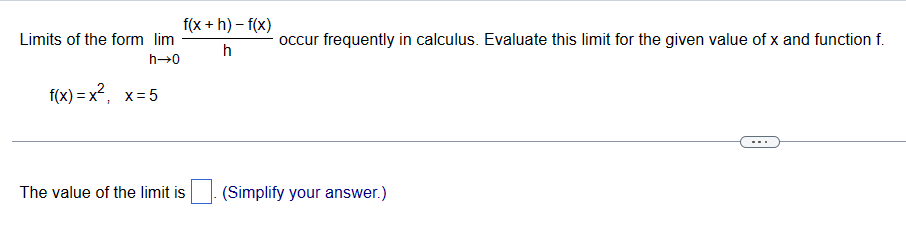 Solved Limits of the form limh→0hf(x+h)−f(x) occur | Chegg.com