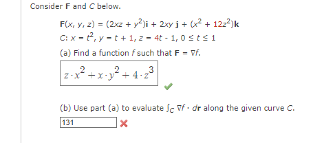 Solved Consider F ﻿and C | Chegg.com
