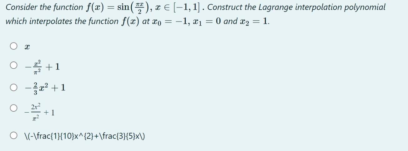 Solved Consider the function f(x) = sin(T), x € (-1,1]. | Chegg.com