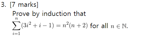 Solved 3. [7 marks] Prove by induction that (3;2 +i – 1) = | Chegg.com