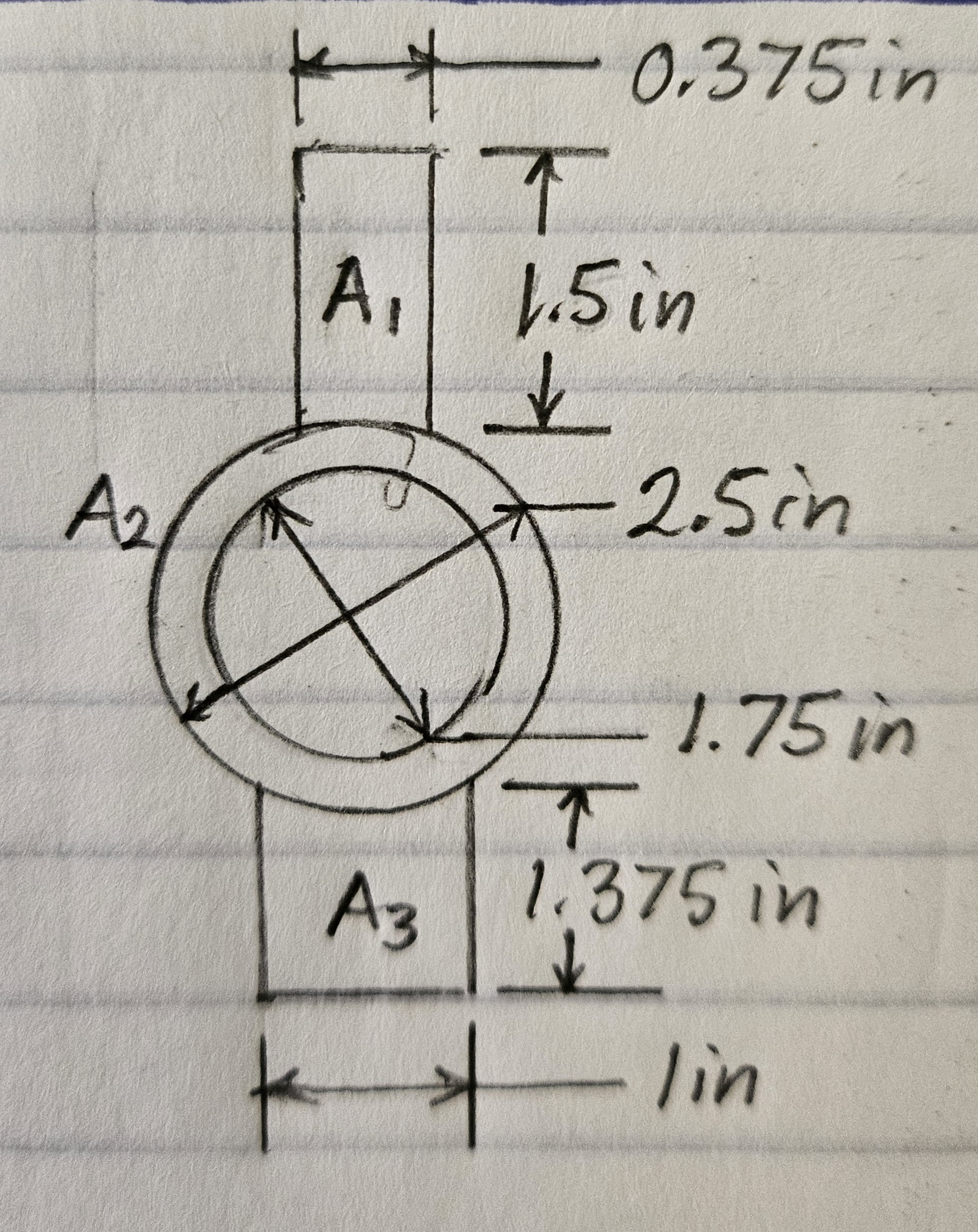 Solved Determine the second moment of inertia for this | Chegg.com