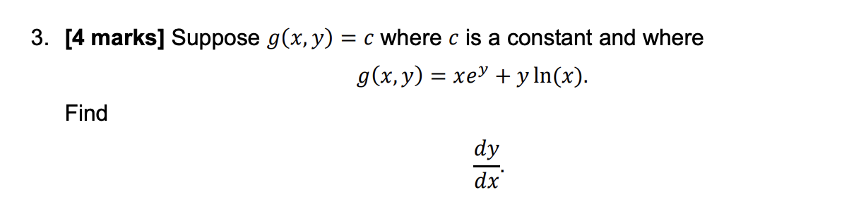 Solved [4 ﻿marks] ﻿Suppose g(x,y)=c ﻿where c is ﻿a constant | Chegg.com