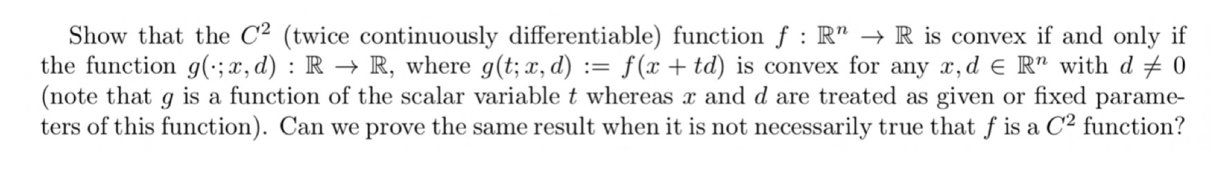 Show that the C2 (twice continuously differentiable) | Chegg.com