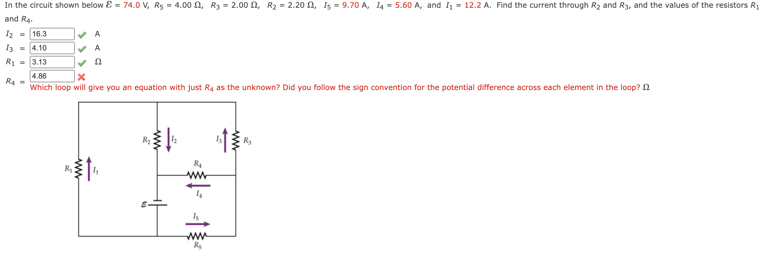 Solved and R4. I2=1 A AΩ | Chegg.com