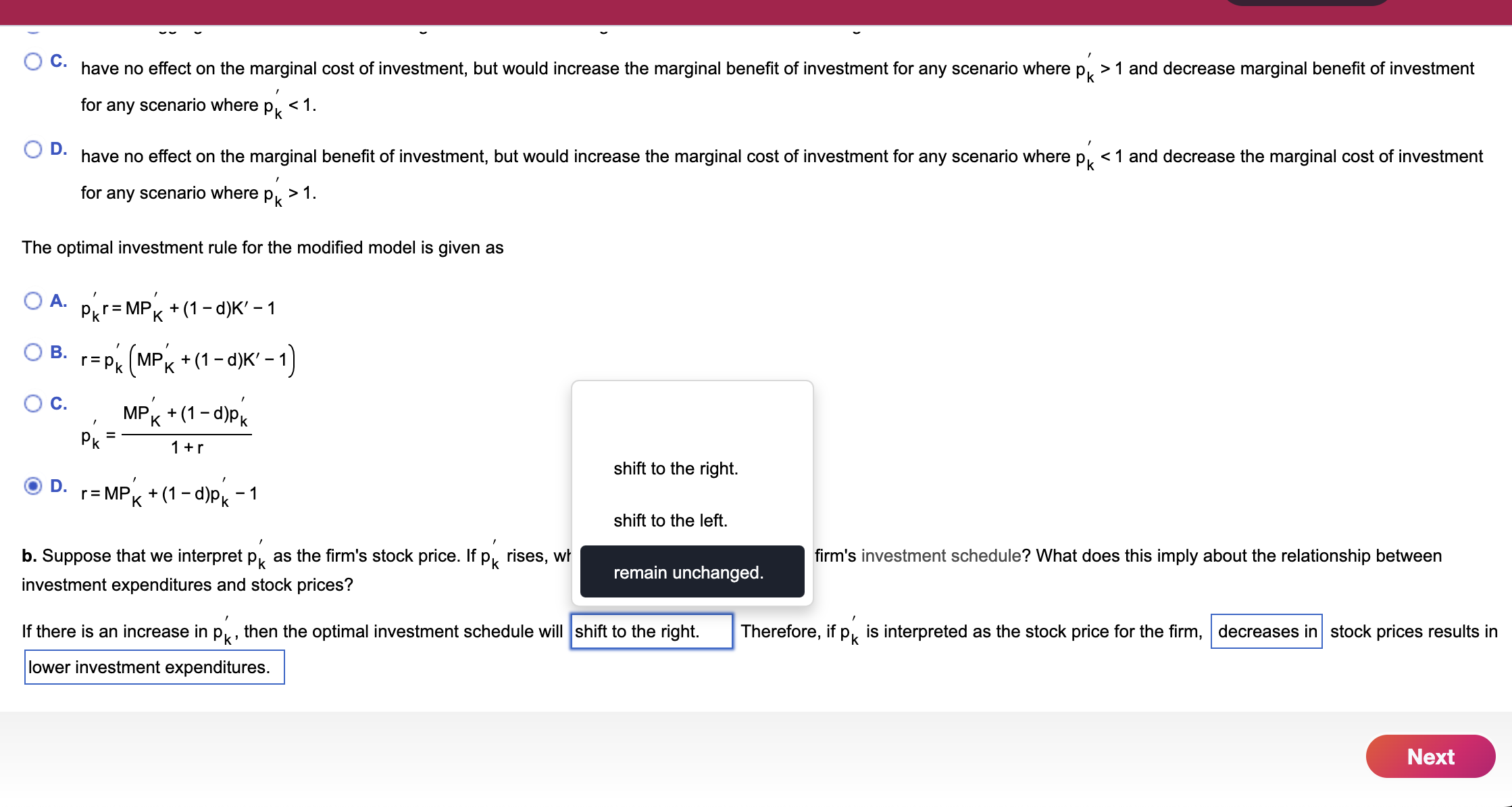 Solved Suppose that we modify the model of the firm's | Chegg.com