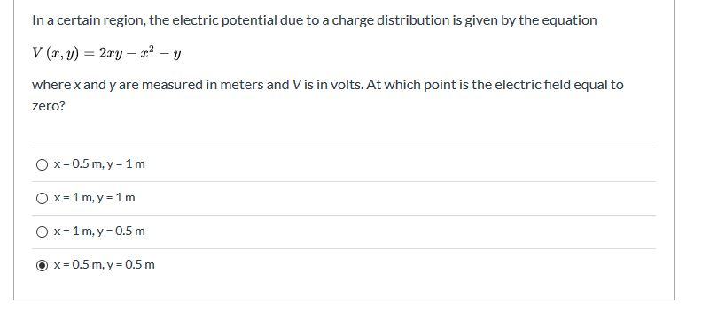 Solved The Electric Field In A Region Of Space Is Given By