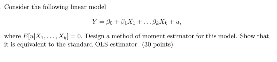 Solved Consider the following linear model Y = Bo + B1X1 + | Chegg.com