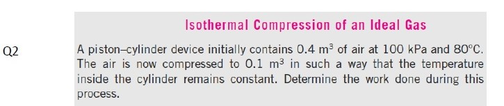 Solved Isothermal Compression of an Ideal Gas A piston | Chegg.com