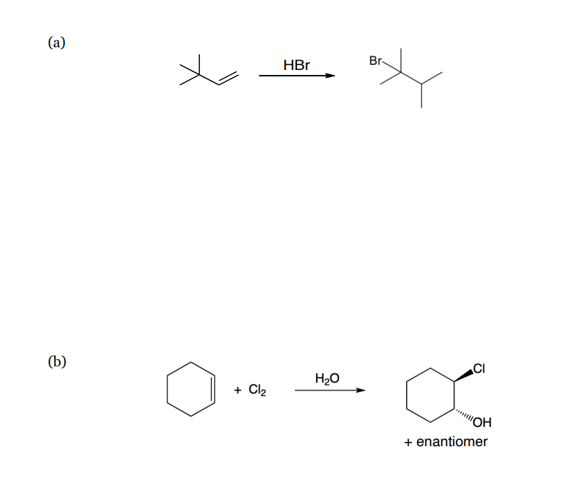 Solved For each reaction, draw the mechanism, showing all of | Chegg.com