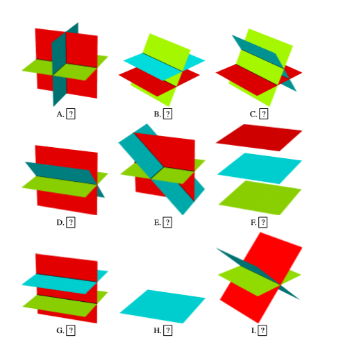 Solved Each Picture Below Depicts A System Of Three Linear Chegg