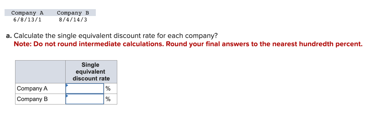 Solved a. Calculate the single equivalent discount rate for | Chegg.com