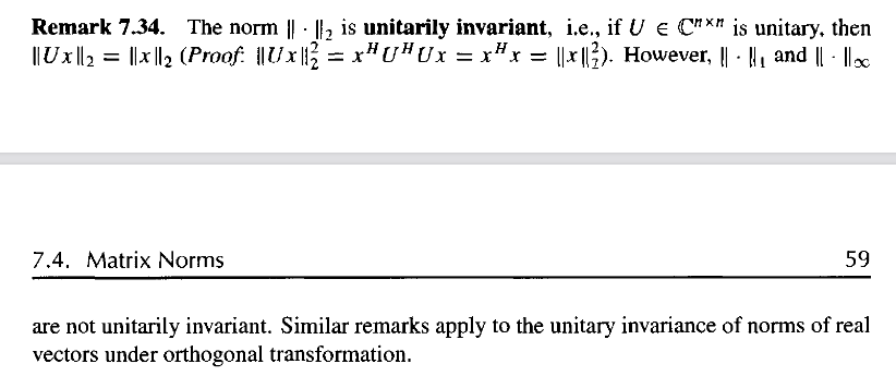 Solved 7. Show that the matrix norms ∥⋅∥2 and ∥⋅∥F are | Chegg.com