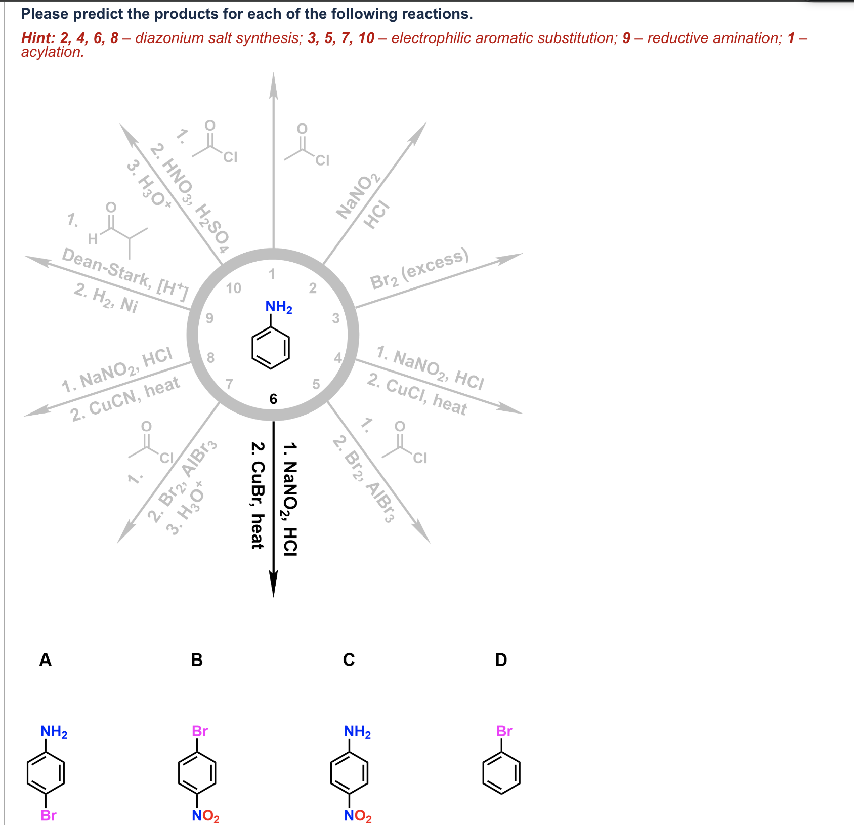 Solved Please predict the products for each of the following | Chegg.com