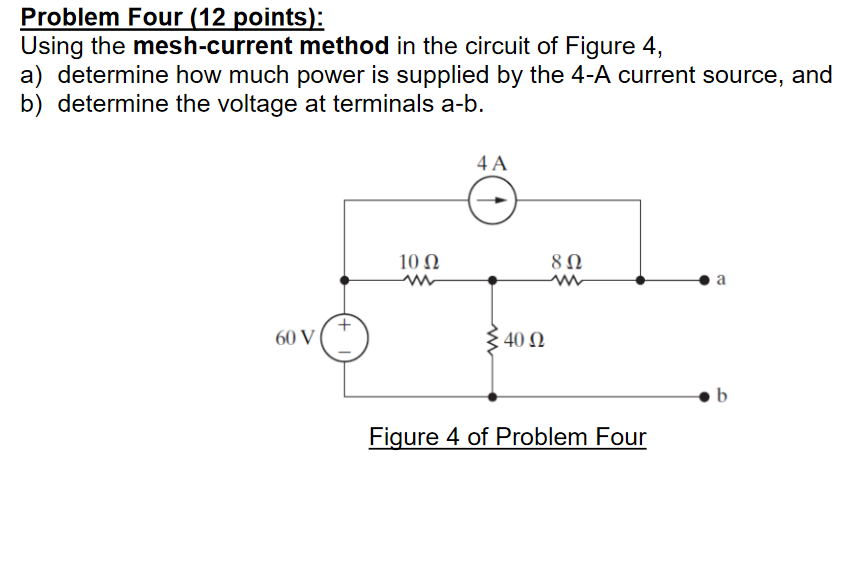 Solved Using the mesh-current method in the circuit of | Chegg.com