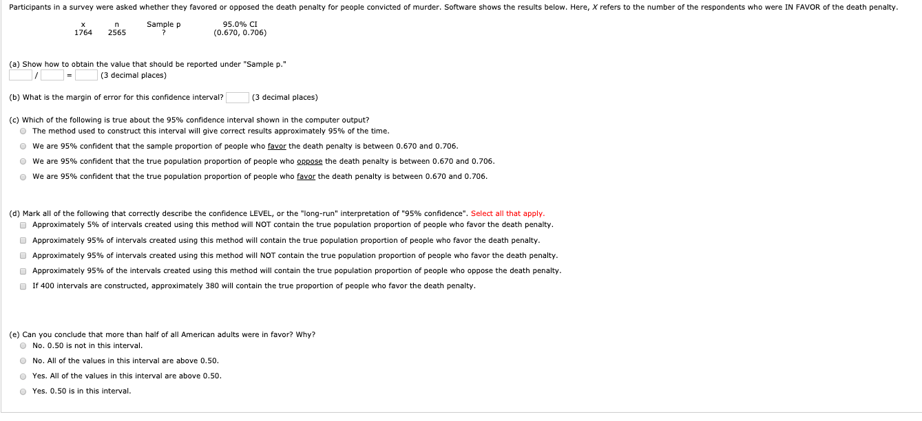 Solved Participants in a survey were asked whether they | Chegg.com