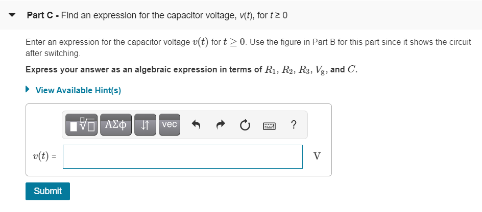 Solved Review Constants Part B - Find the time constant | Chegg.com