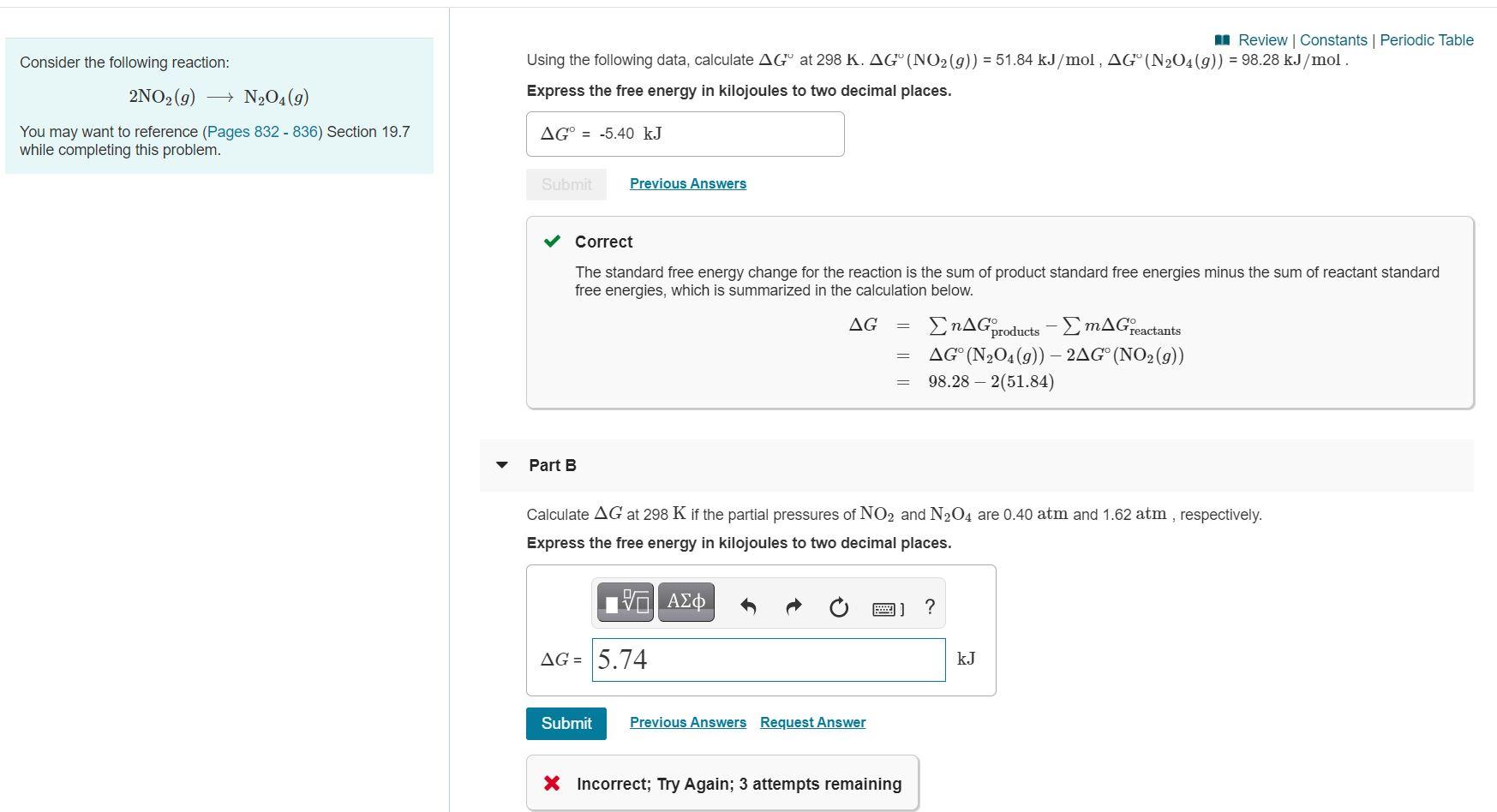 Solved Consider the following reaction: MA Review Constants | Chegg.com