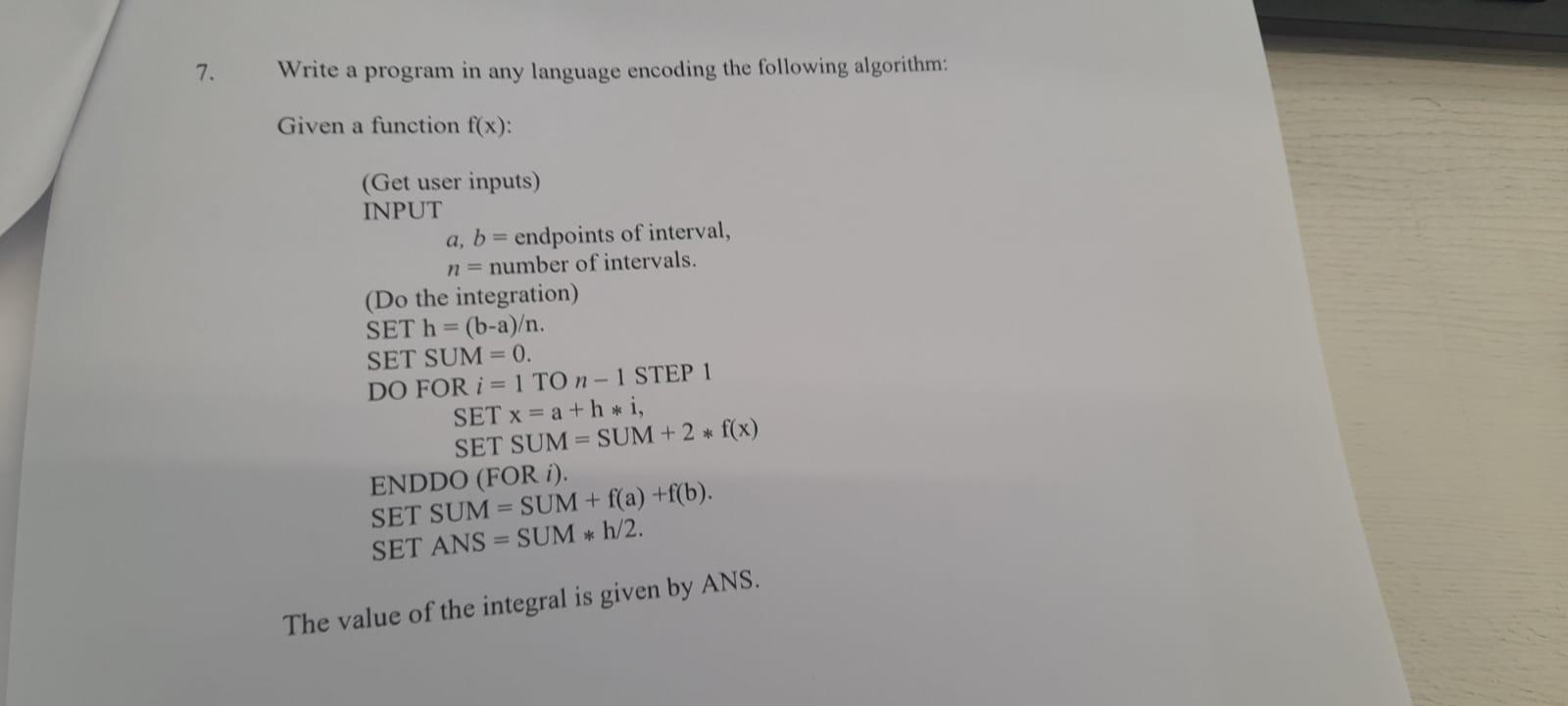 Solved Write a program in any language encoding the | Chegg.com