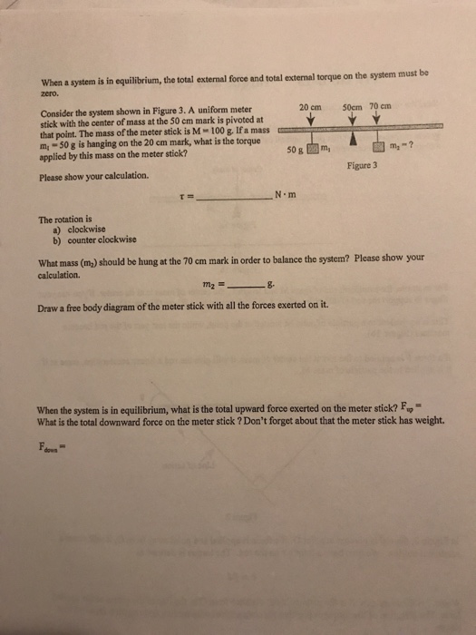 Solved Pre lab B-13 Torque and Center of Mass Read the | Chegg.com