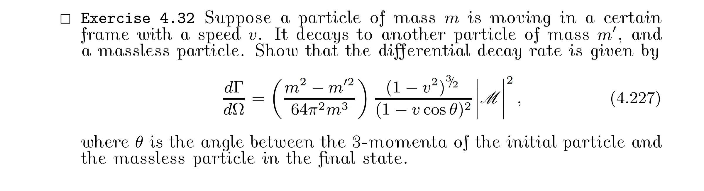 Solved Exercise 4 32 Suppose A Particle Of Mass M Is Moving