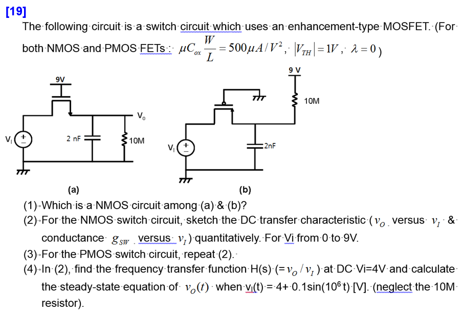 The following circuit is a switch circuit which uses | Chegg.com
