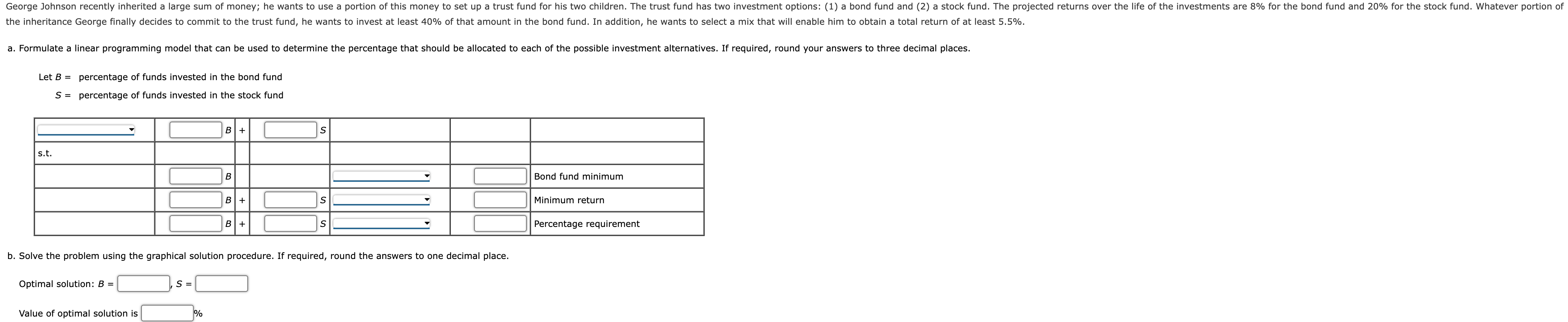 Solved George Johnson recently inherited a large sum of | Chegg.com