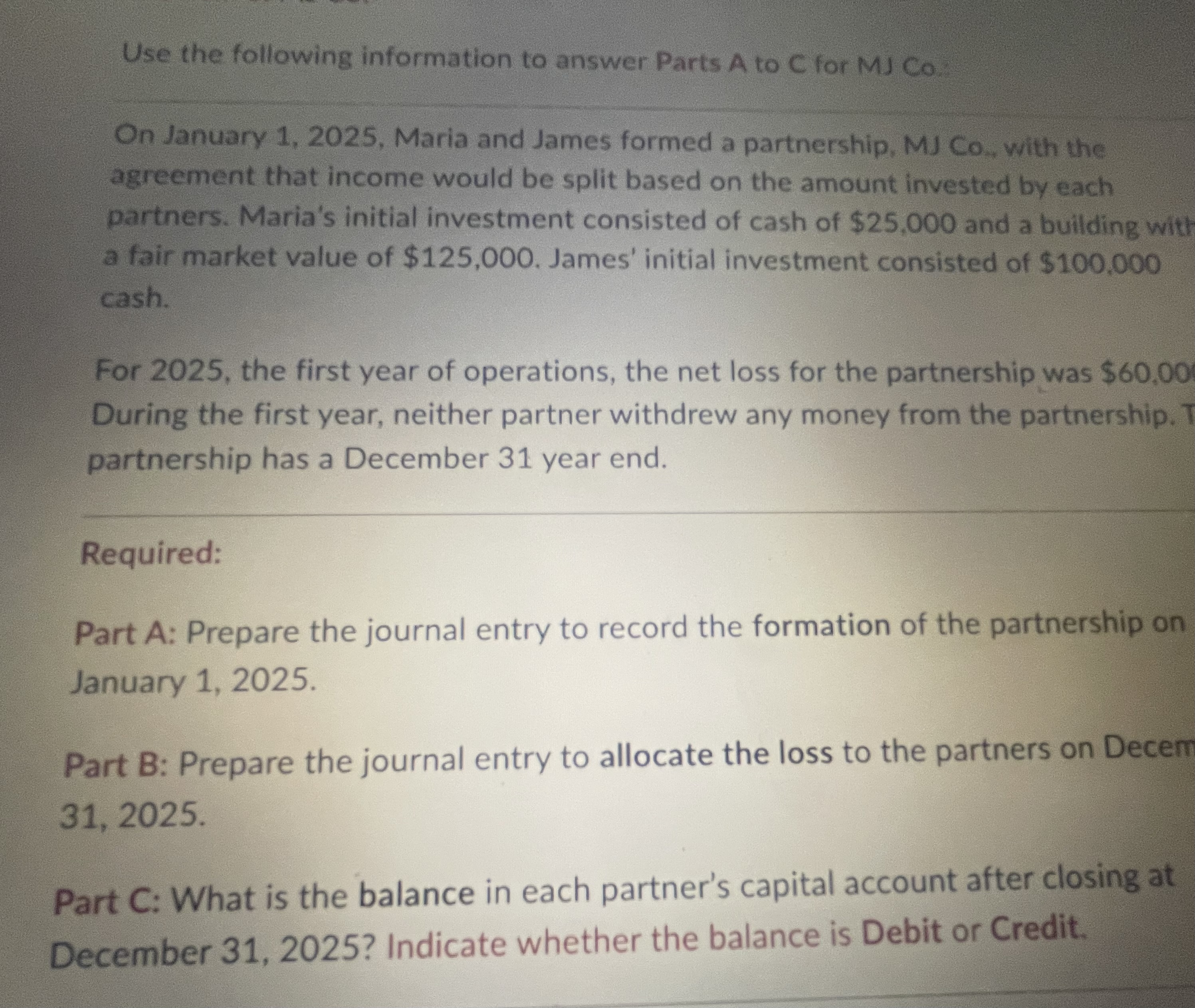 Solved Use the following information to answer Parts A to C | Chegg.com