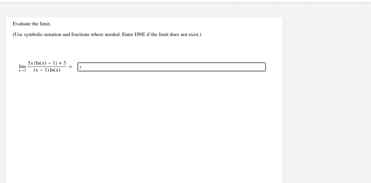 Solved Evaluate The Limit Use Symbolic Notation And