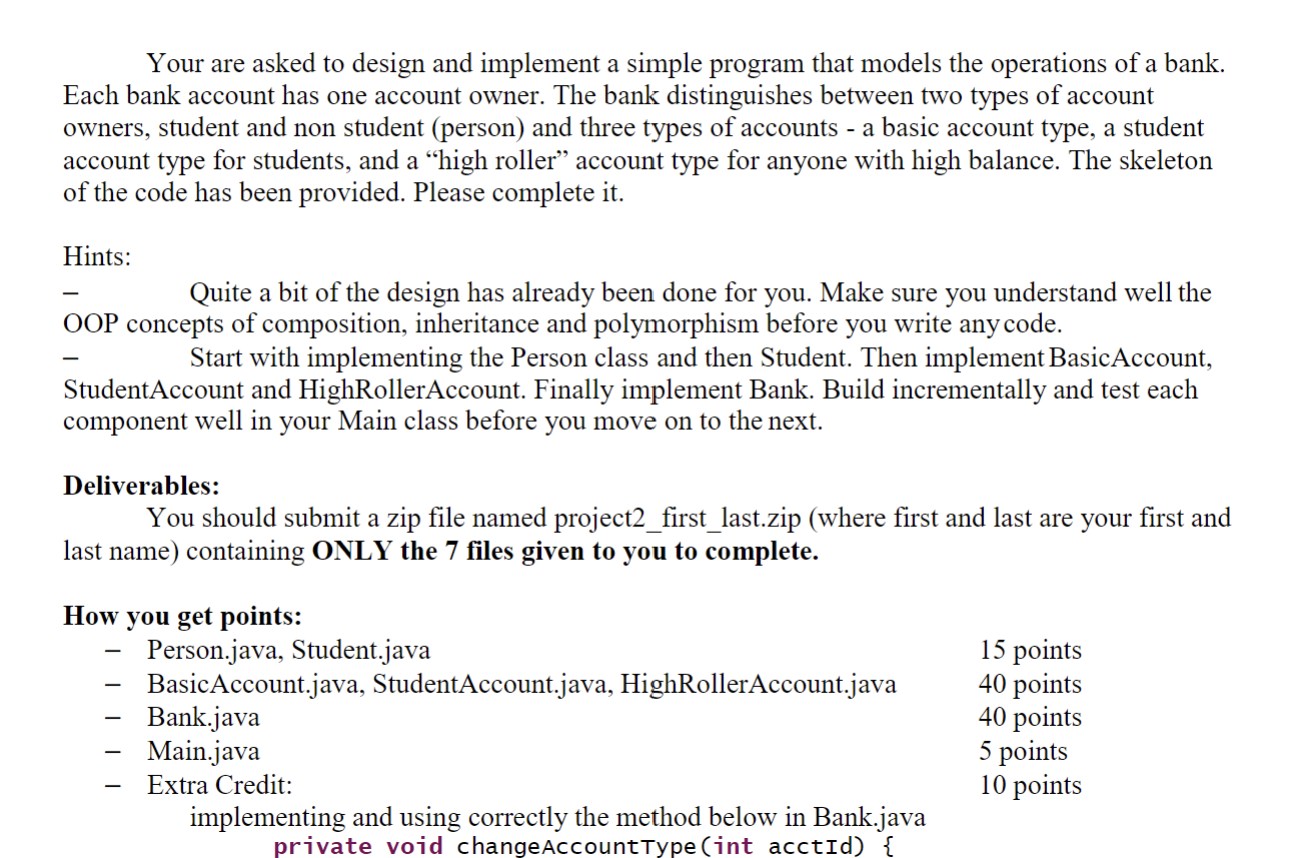 Your are asked to design and implement a simple | Chegg.com