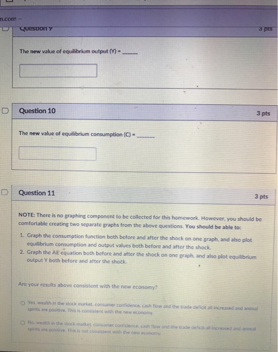 Solved Part 1: AE Problem (11 questions worth 3 points each | Chegg.com