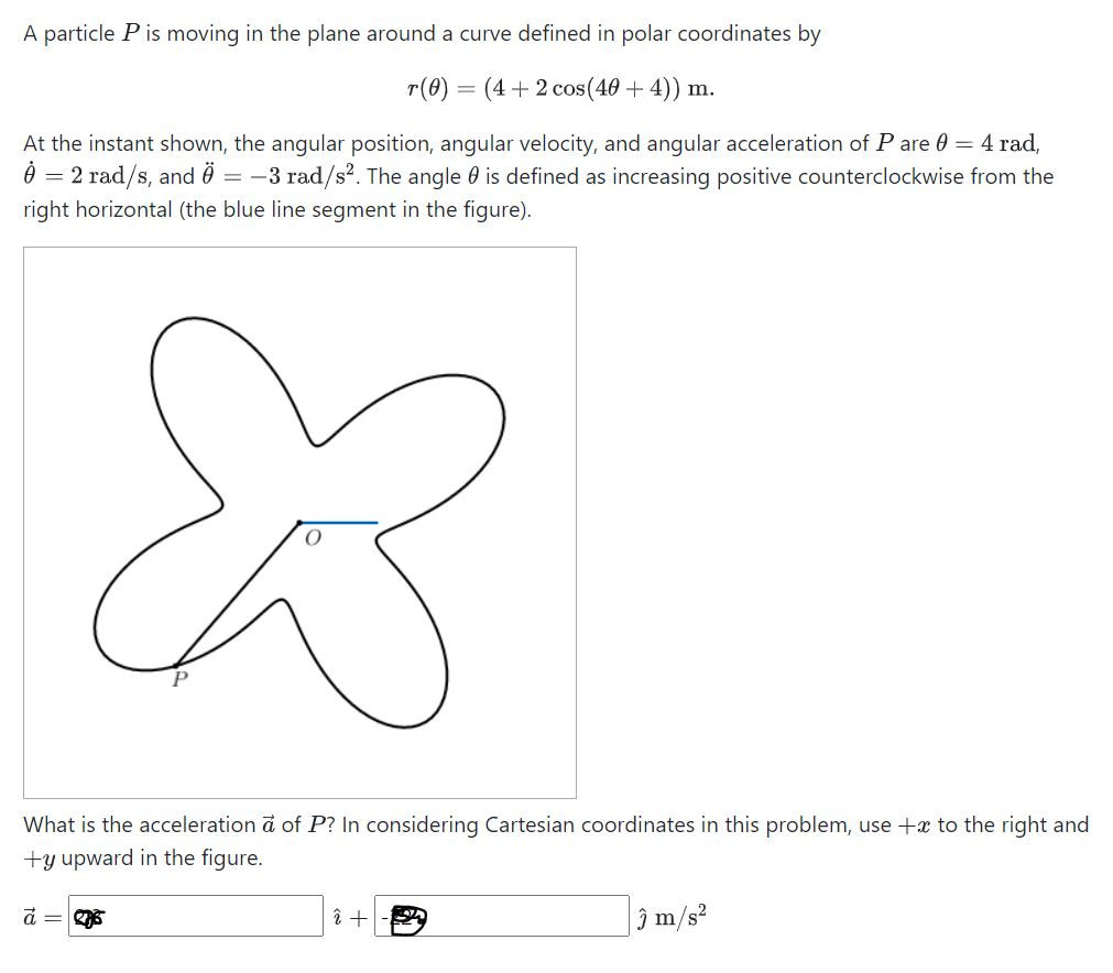 Solved A particle P is moving in the plane around a curve | Chegg.com
