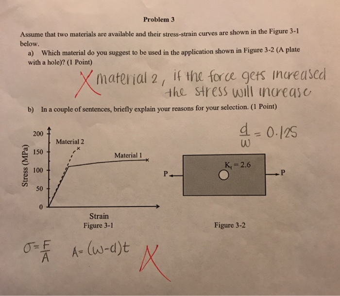 Solved Problem 3 Assume that two materials are available and | Chegg.com