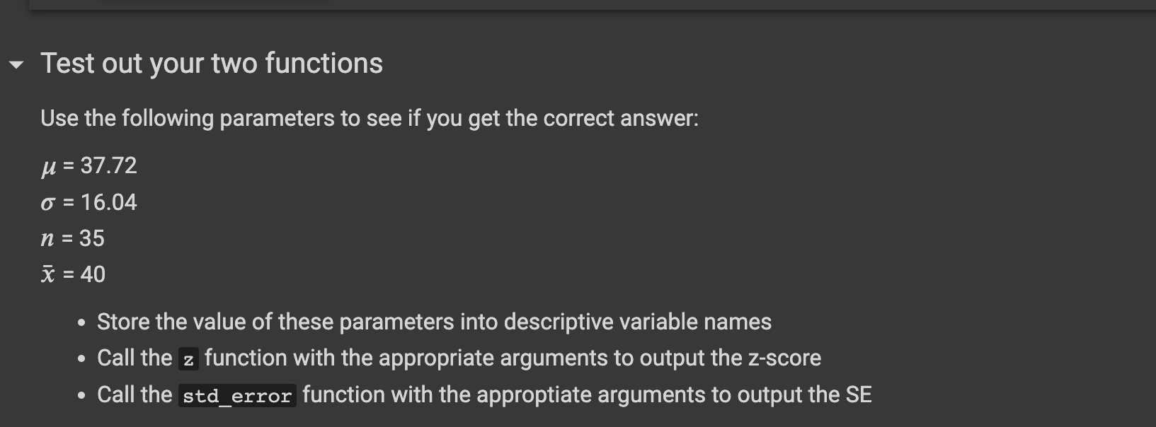 Test out your two functions Use the following | Chegg.com