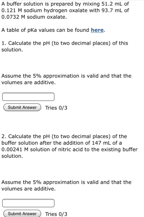 Solved A buffer solution is prepared by mixing 78.4 mL of | Chegg.com