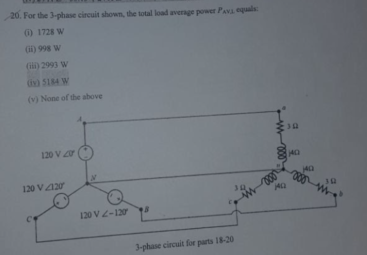 solved-20-for-the-3-phase-circuit-shown-the-total-load-chegg