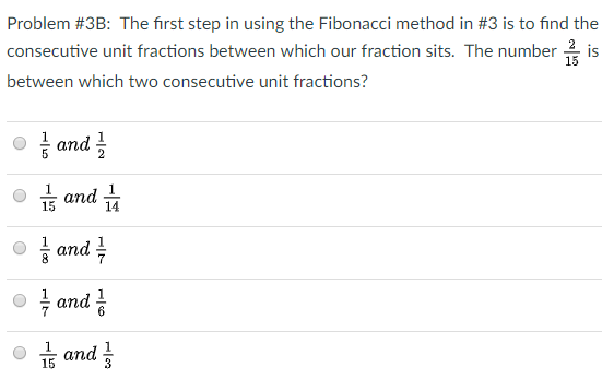 Solved Problem #3B: The first step in using the Fibonacci | Chegg.com