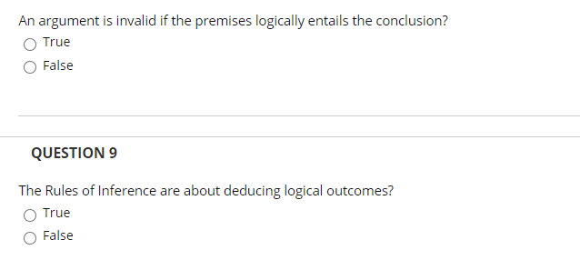 Solved An argument is invalid if the premises logically | Chegg.com