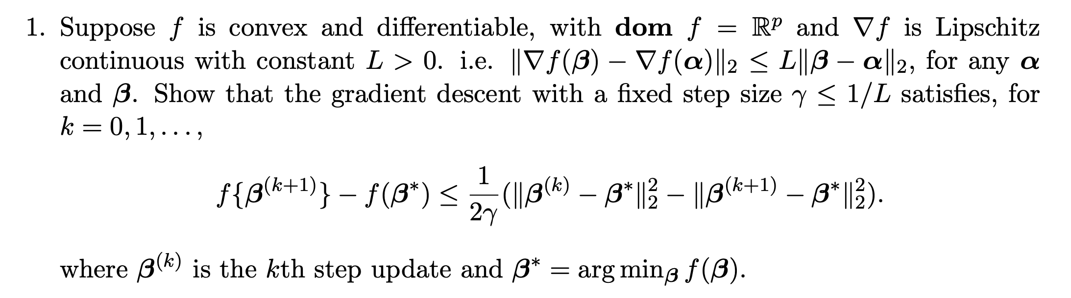 Solved 1. Suppose f is convex and differentiable, with | Chegg.com