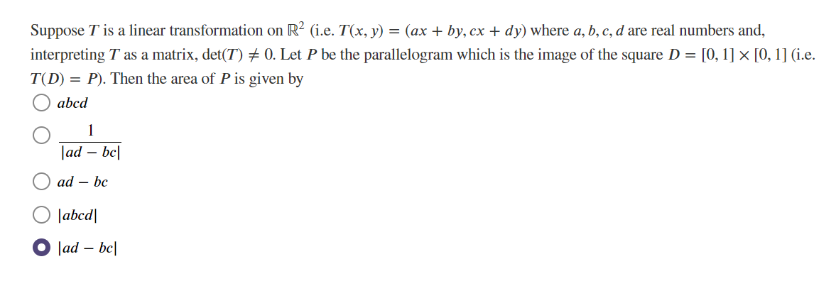 Solved Suppose T is a linear transformation on R2 (i.e. | Chegg.com