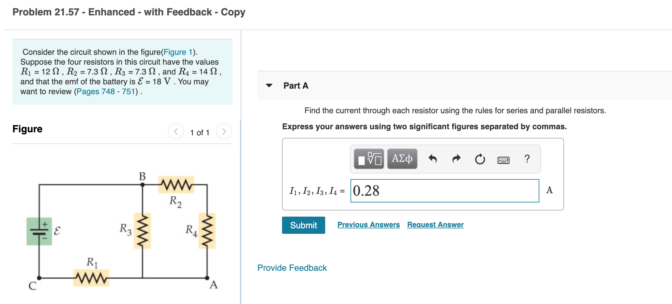 Solved Problem 21.57 - Enhanced - with Feedback - Copy | Chegg.com