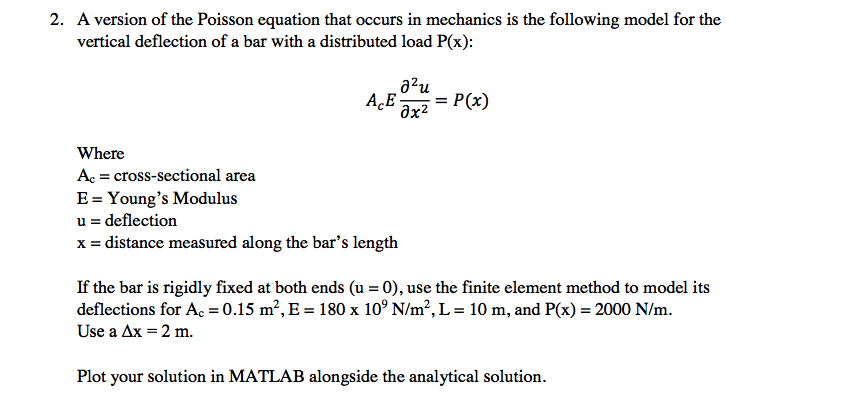 Solved A version of the Poisson equation that occurs in | Chegg.com