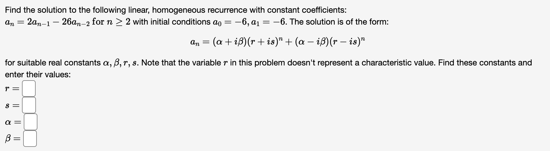 Solved Find The Solution To The Following Linear