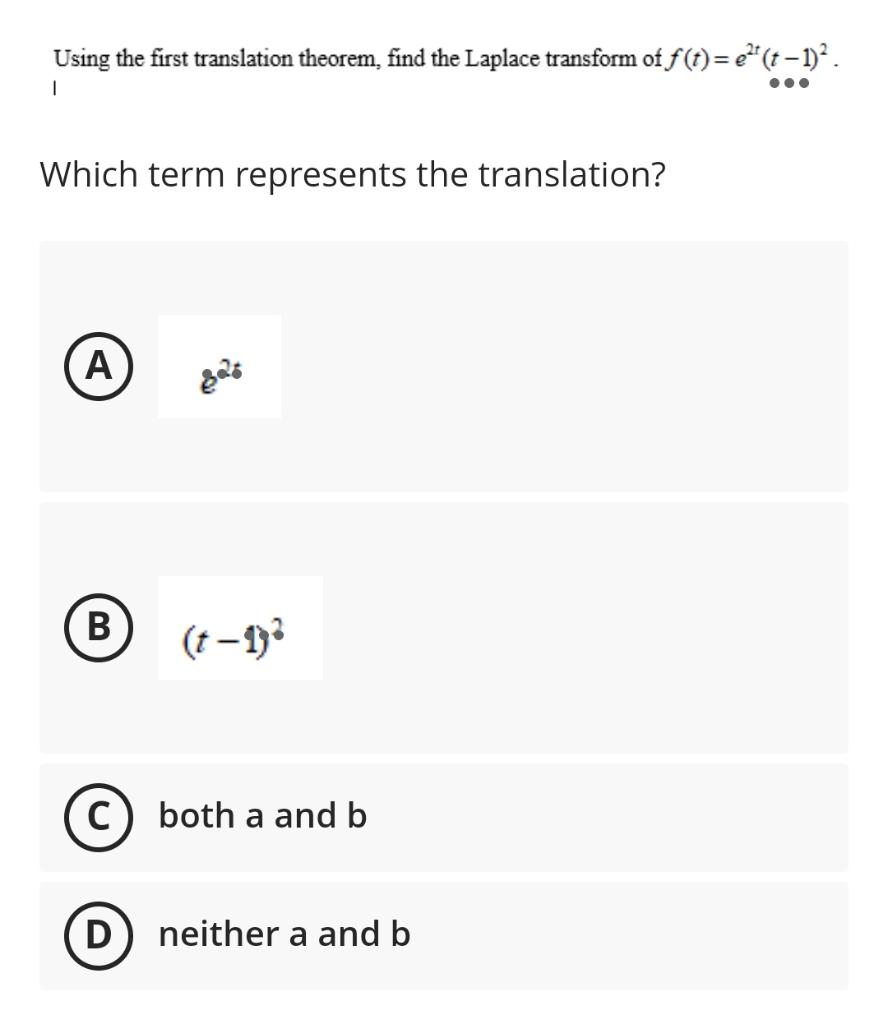 Solved No. 6-9 Using the first translation theorem, find the | Chegg.com