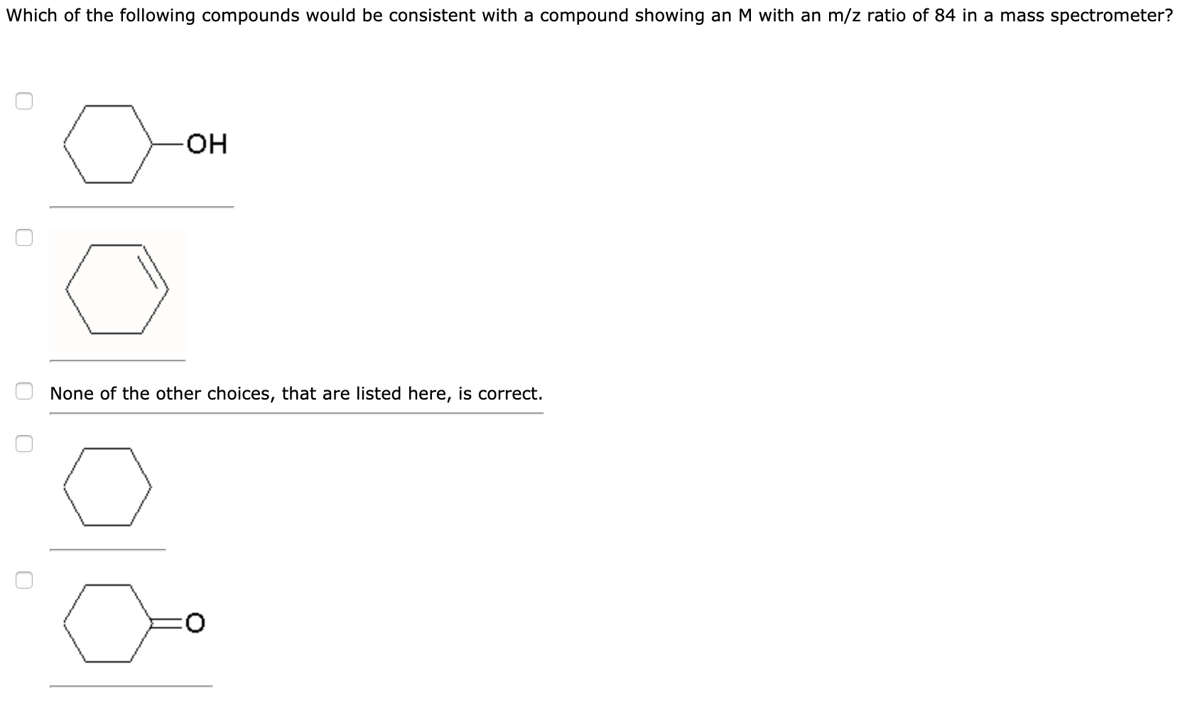Solved Which of the following compounds would be consistent | Chegg.com
