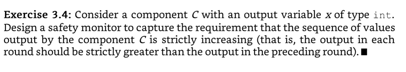 Solved Exercise 3.4: Consider a component C with an output | Chegg.com