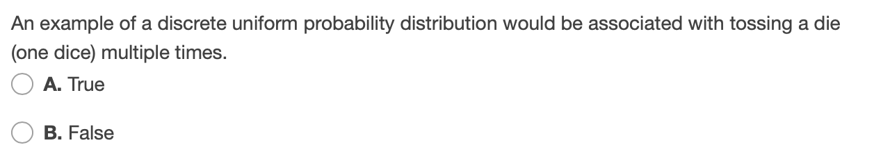 Solved An example of a discrete uniform probability | Chegg.com