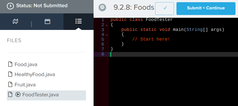 Solved Exercise 9.2.8: Foods 5 points Let's Go! For this | Chegg.com