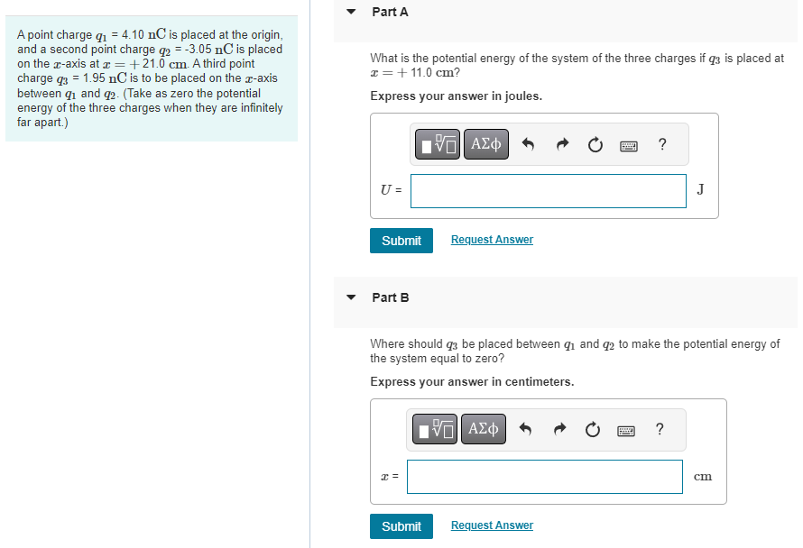 Solved A point charge q1=4.10nC is placed at the origin, and | Chegg.com